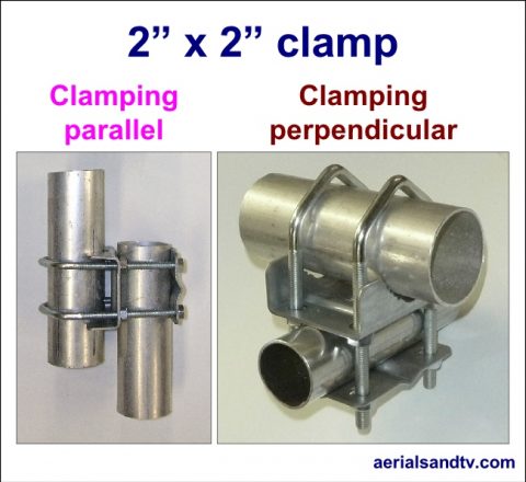 2 inch x 2 inch pole clamp – A.T.V. Poles, Brackets, Clamps & Aerials