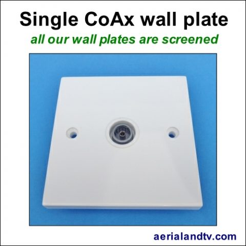 Wall plate (screened) : CoAx (SINGLE) – A.T.V. Poles, Brackets, Clamps ...