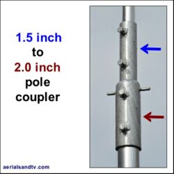 Pole coupler (2 inches to 1.5 inches) – A.T.V. Poles, Brackets, Clamps ...